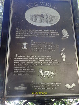 Photo 12x8 Information board about the ice well at The Tarn Eltham The ...