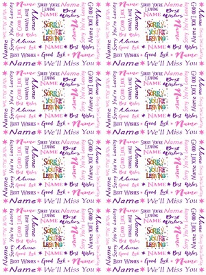 Sorry You're Leaving Personalised Gift Wrapping Paper Choose Colour ADD ...