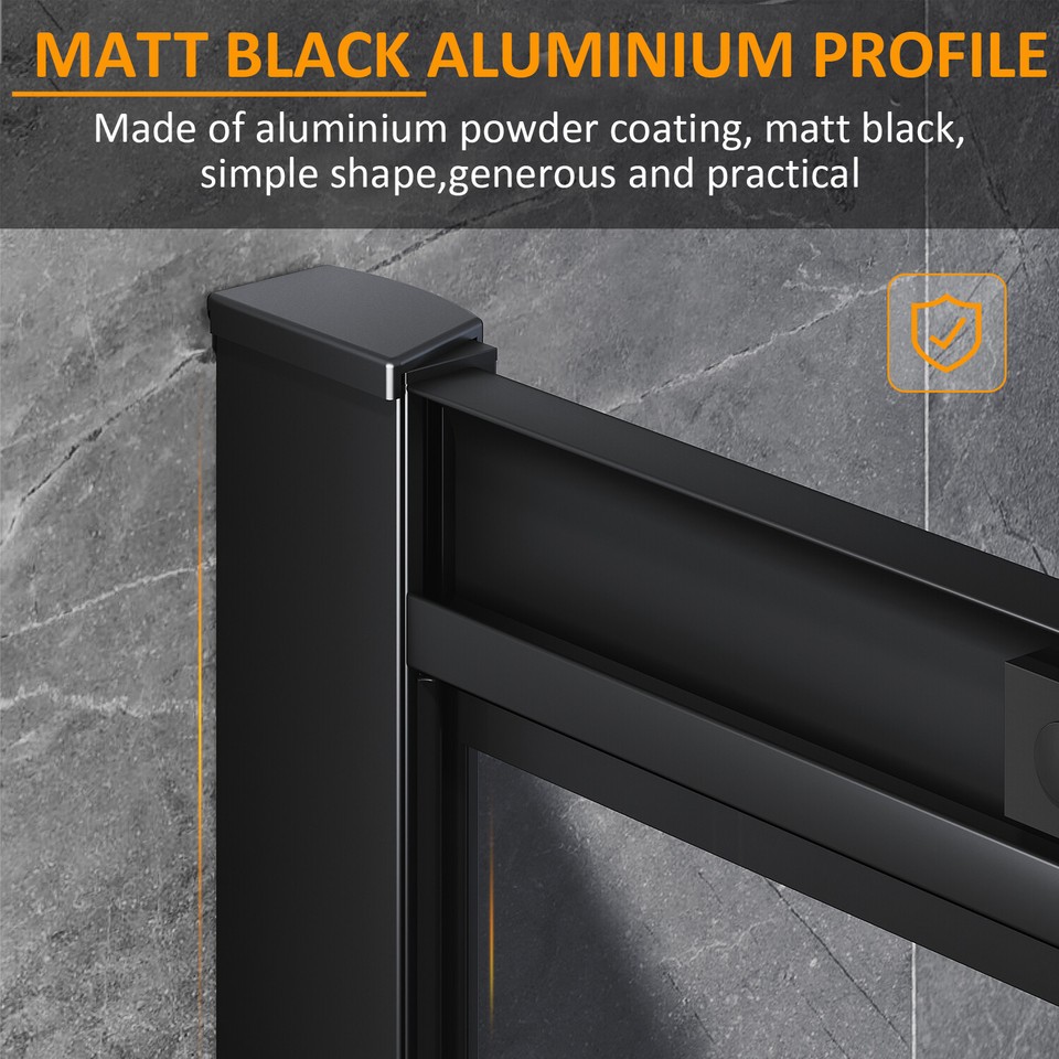 Black Frame Quadrant Shower Enclosure And Tray 800/900/1000/1200mm ...