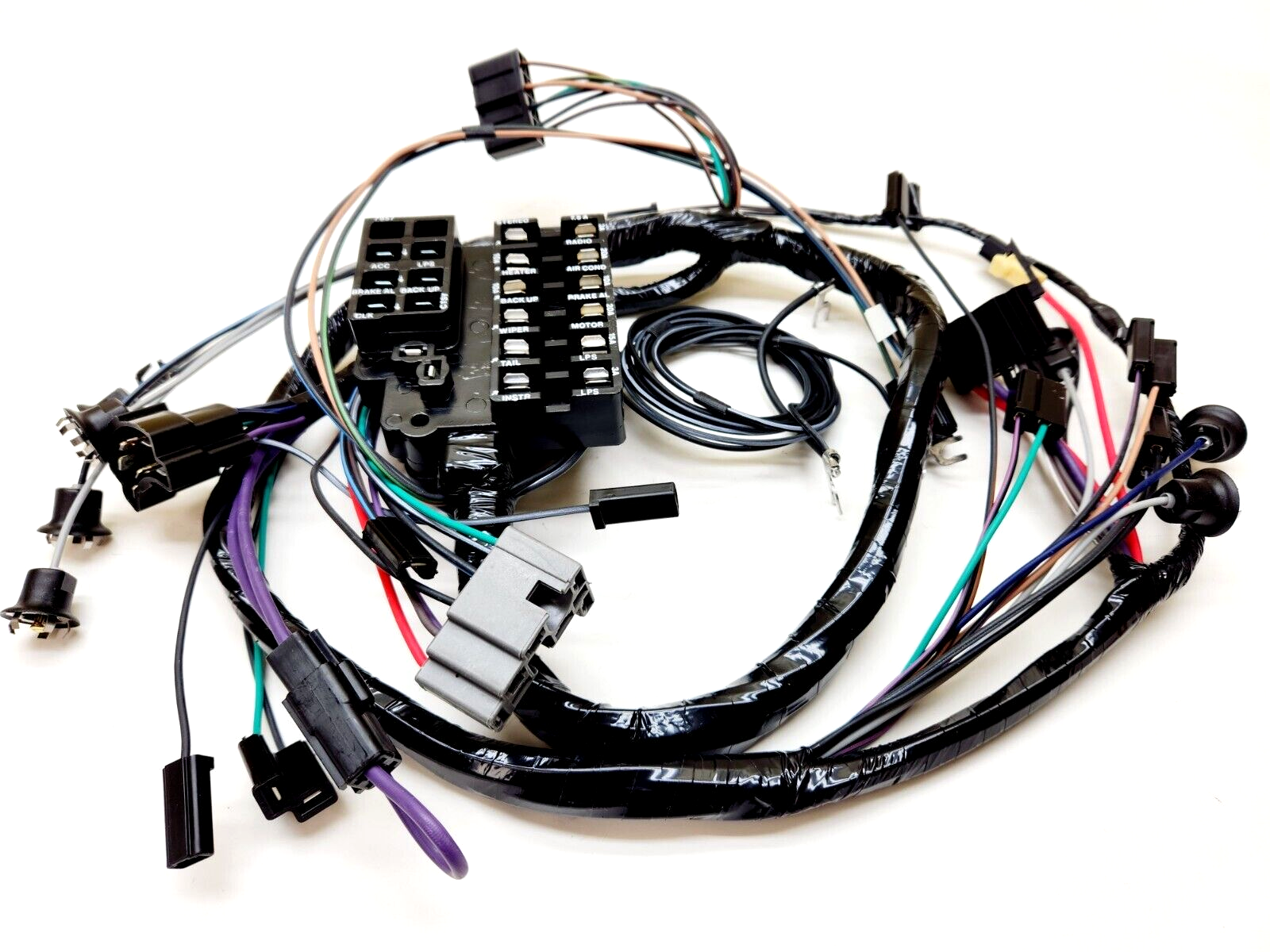 Dash Wiring Harness Fuse Box 1963 1964 Nova SS Chevy II Gauges Back Up ...