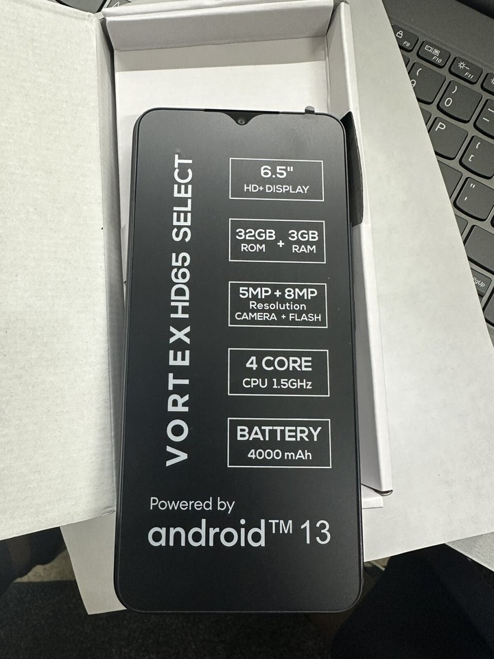 Vortex HD65 6.5" Display Android 13 | Wi-Fi | 32 GB | Black | Single ...