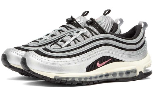 Nike Air Max 97 Toggle Silver Bullet Pink Logo Shoes Running Sneakers ...