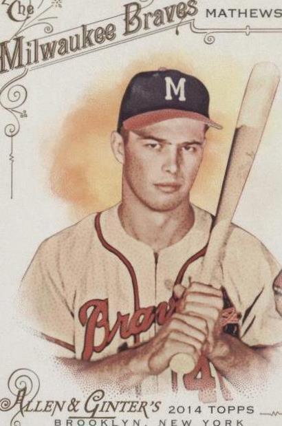 2014 Topps Allen & Ginter's - Eddie Mathews #143 for sale online | eBay
