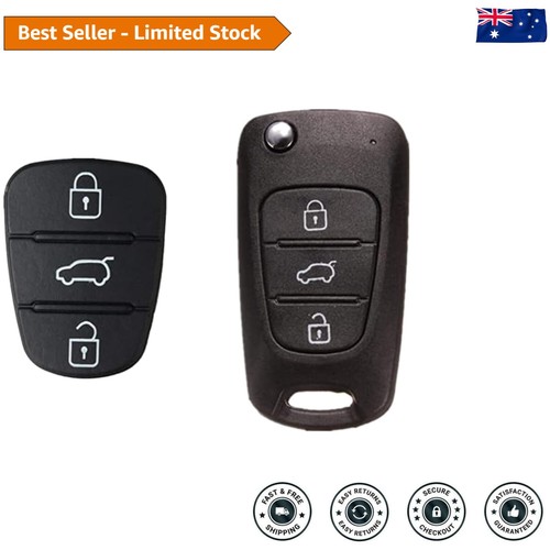 2x 3-Button Rubber Key Fob Case for Hyundai I10 I20 I30 - Stylish ...