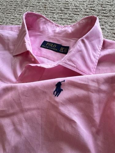 Polo Ralph Lauren Button Up Long Sleeve Shirt Pink Lightweight 2XL Tall ...