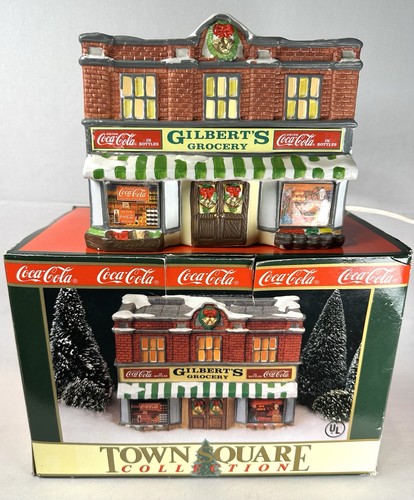 1992 COCA-COLA GILBERT'S GROCERY TOWN SQUARE CHRISTMAS HOLIDAY LIGHTED ...