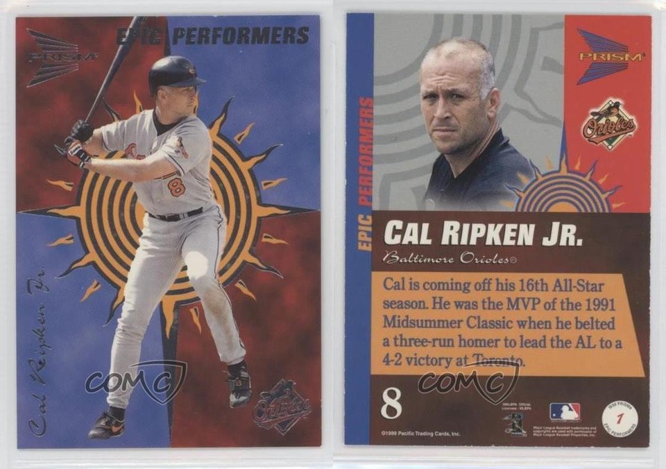 1999 Pacific Prism Epic Performers Cal Ripken Jr #1 HOF 0q3 | eBay