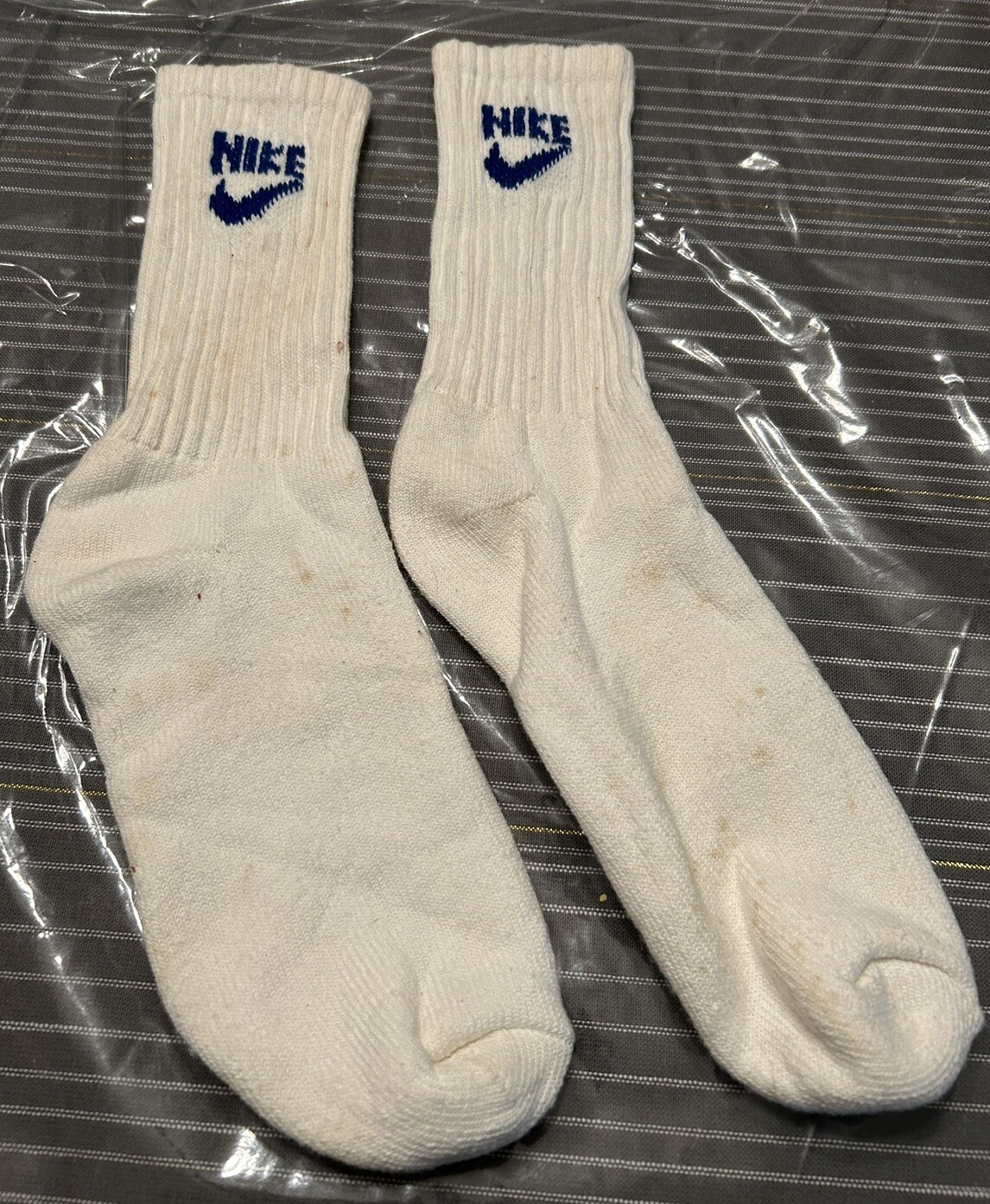 Vintage 90s Nike Tube Socks Blue Spell Out Logo | eBay