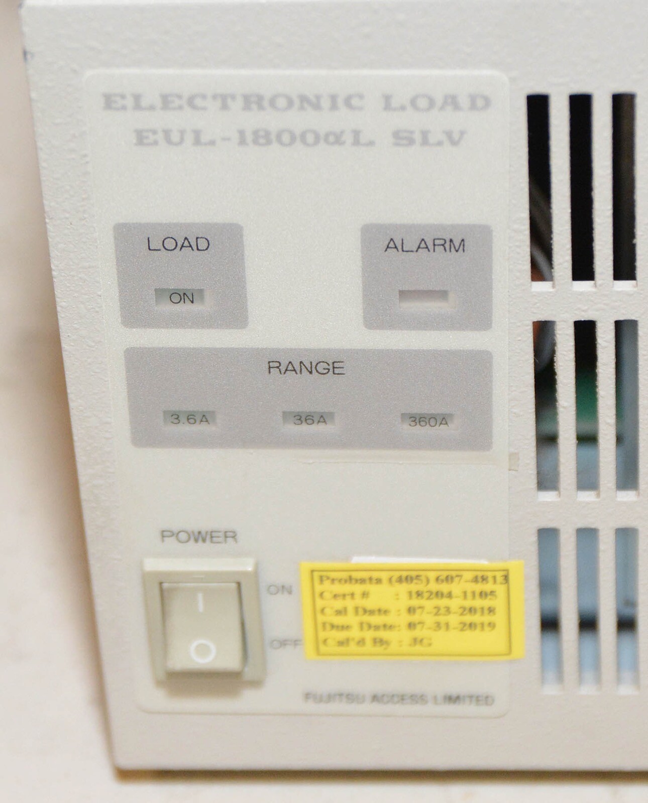 Fujitsu EUL-1800L SLV Electronic Load Tester 0-500VDC @ 1800 Watts | eBay