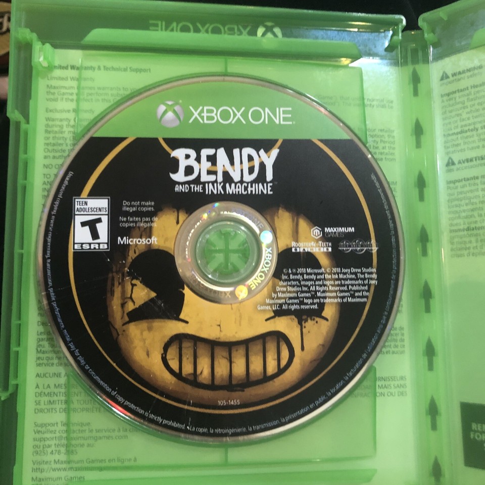 Xbox One Bendy and The Ink Machine game w/ case, 2019 Joey Drew Studios ...