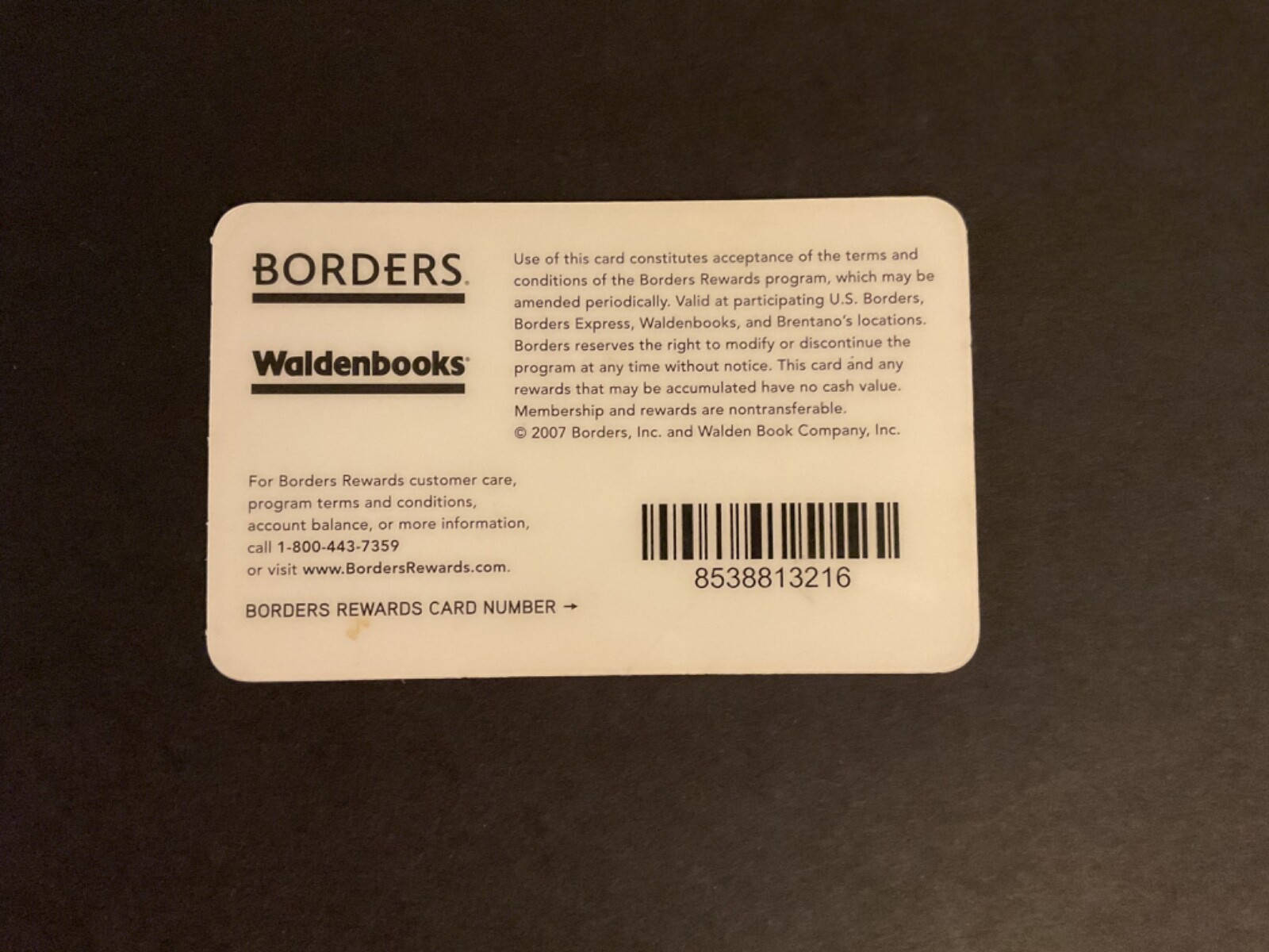 Vintage Borders Books & Music Rewards Card | eBay