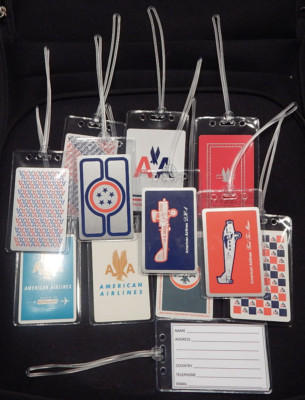 Luggage tag American Airlines w/playing card choose from multiple ...