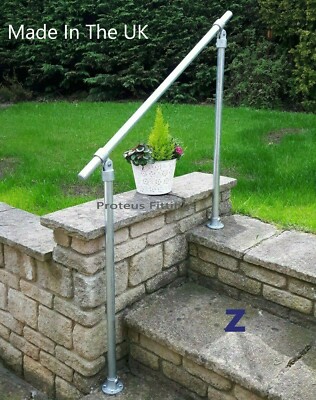 Outdoor Safety Rail 1m Metal Handrail Garden Steps Mobility Adjustable ...