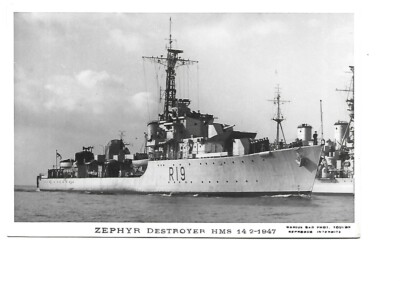 MARINE DE GUERRE BATEAU DESTROYEUR HMS ZEPHYR | eBay