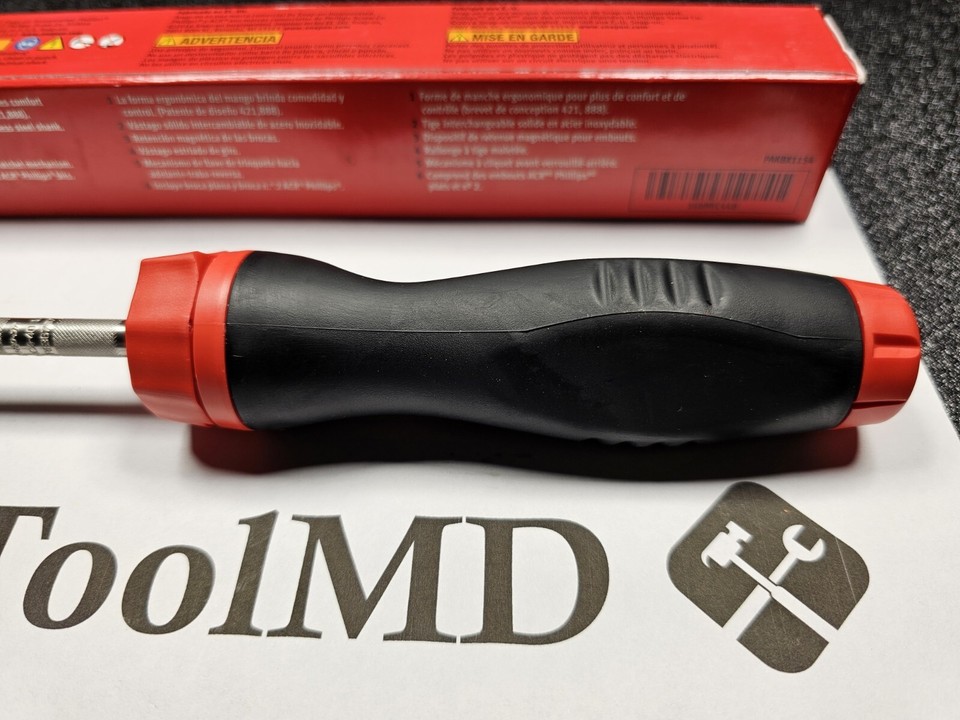 Snap-on Tools USA NEW RED Soft Grip Ratcheting Screwdriver w/Bits ...