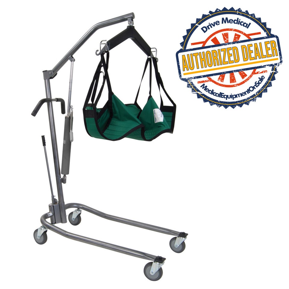 Drive Medical 13023SV Hydraulic Patient Lift , Six Point Cradle, Silver ...