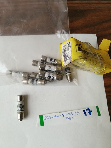 Eaton BUSSMANN SUPPLEMENTAL FUSES - MIDGET FNQ-R-5 (LOT OF 13PC FRE ...