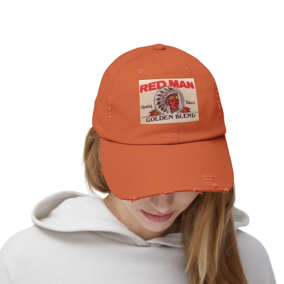 Red Man Unisex Distressed Cap Redman Golden Blend Tobacco Hat | eBay