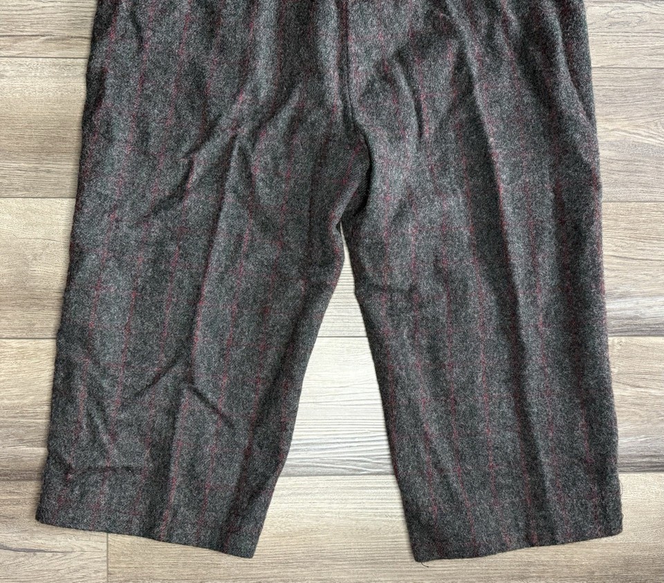 Woolrich VTG Heavy Malone Wool Pants Pinstripe 46X22 Baggy Hipster ...