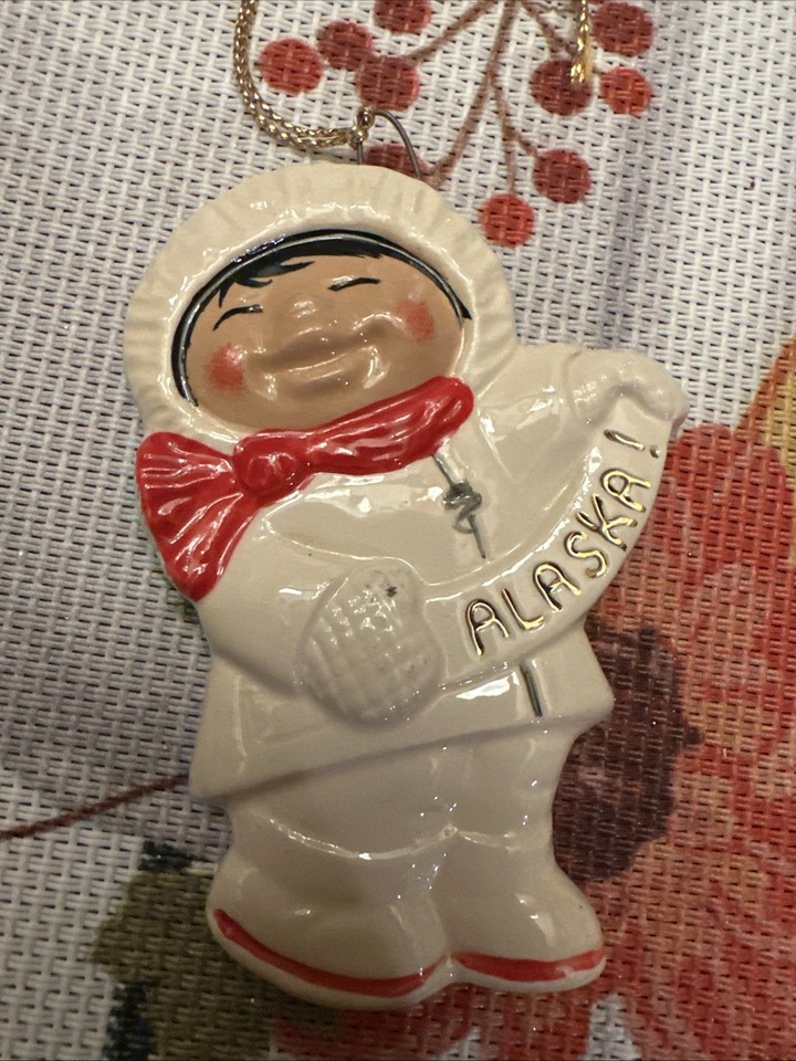 Alan Johnson Inuit Child Eskimo Christmas Ornament Alaska Snowbabies ...