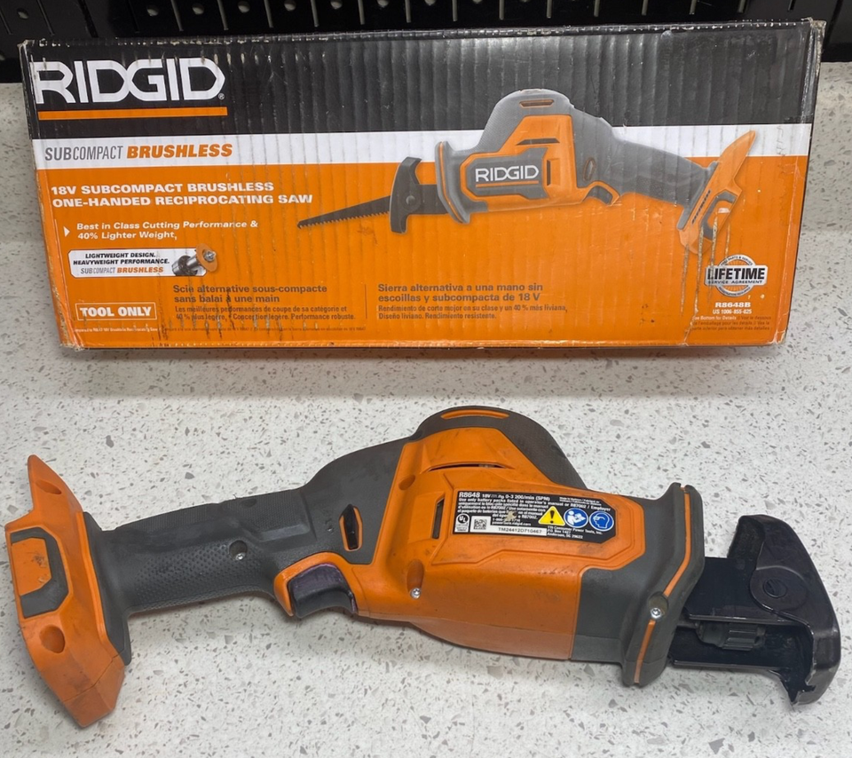 RIDGID 18V SubCompact One-Handed Reciprocating Saw- R8648B 648846080130 ...