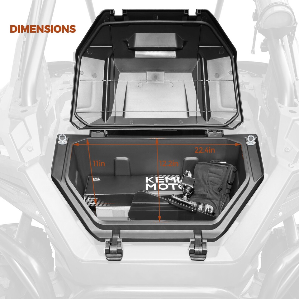 UTV 42QT Rear Cargo Storage Box for Polaris RZR PRO XP /XP 4 2020-2025 ...