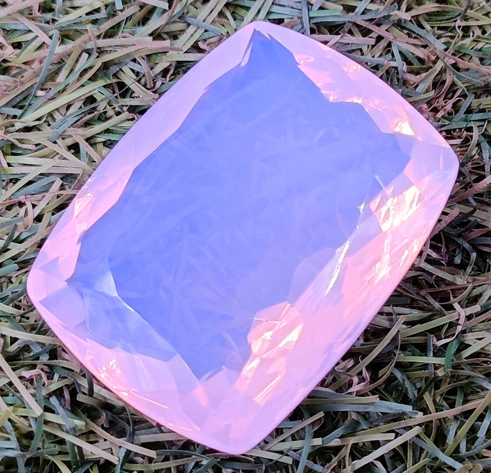 200 Ct Ethiopian Bi-Color Opal Transparent Cushion Cut Certified Loose ...