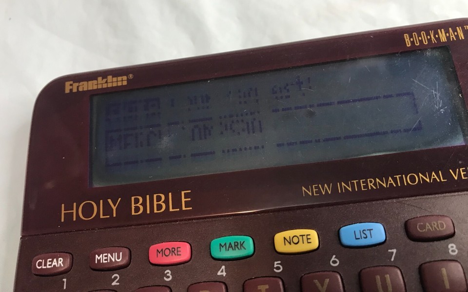 FRANKLIN BOOKMAN Electronic Holy Bible New International SCREEN ISSUES ...
