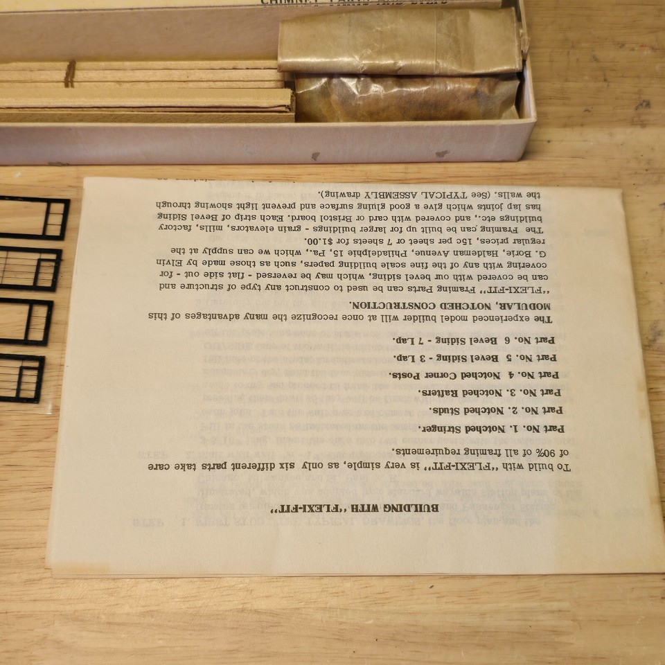 Rare 1950's MIN-SCALE MILLWORKS HO Flexi-Fit Building Kit #3 Kingston ...