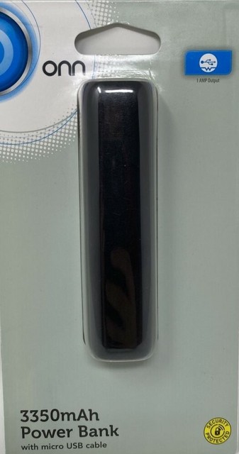 Onn 3350mAh Power Bank With Micro UBS Cable . for sale online | eBay