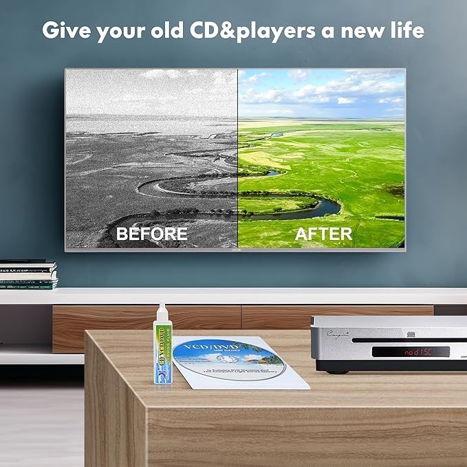 Universal CD DVD Blu Ray Laser Lens Cleaner Disc with Cleaning Solution ...