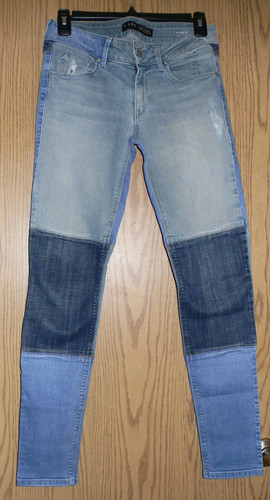 Colorblock Patchwork FADE to Blue Denim Jeans Women's 27 Neiman's Rare ...