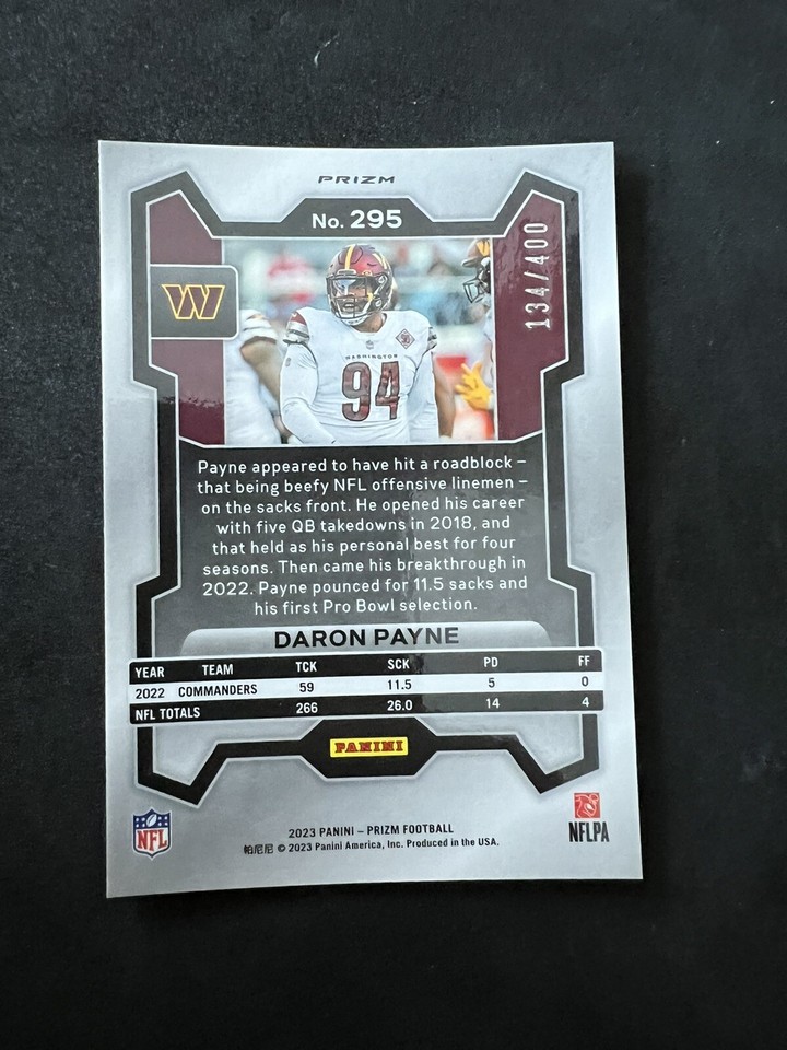 DARON PAYNE 2023 PANINI PRIZM PANDORA /400 PREMIUM BOX SET | eBay