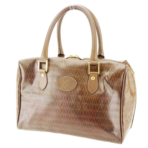 MARIO VALENTINO Boston Bag MV Mark PVC Leather Used Authentic F1523 | eBay