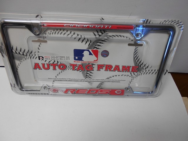 Cincinnati Reds License Plate Frame Chrome EZ View for sale online | eBay