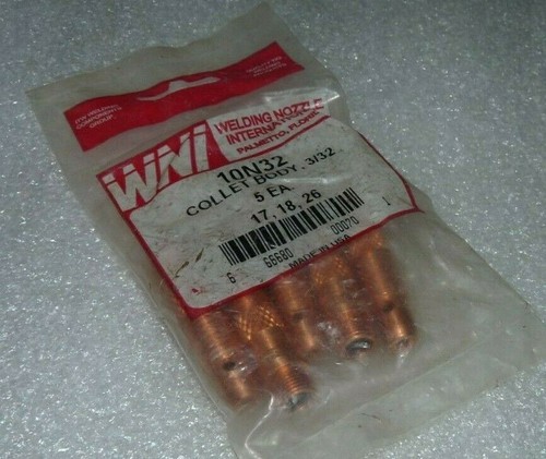 WNI 10N32 Collet Body Copper 3/32" TIG Welders 17 18 26 for sale online ...