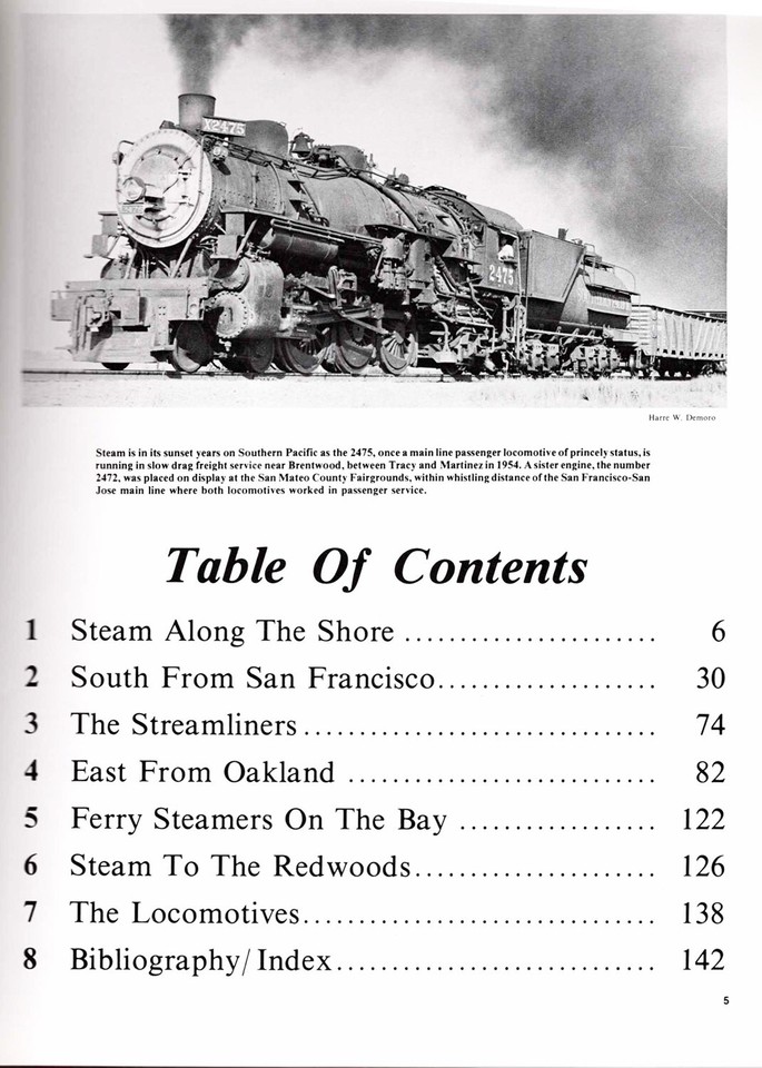 Southern Pacific Bay Area Steam Harre W. Demoro HC Book | eBay