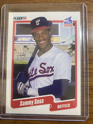 Sammy Sosa Fleer 1990 #548 *Rookie Card* *DOB ERROR* PRISTINE CONDITION ...