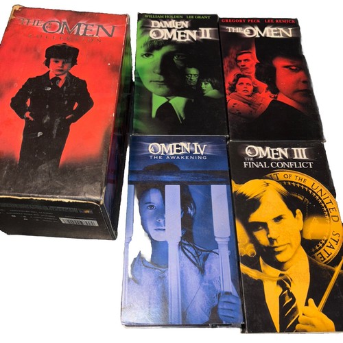 The Omen: The Complete Collection (VHS, 2000, 4-Tape Set) Vintage ...