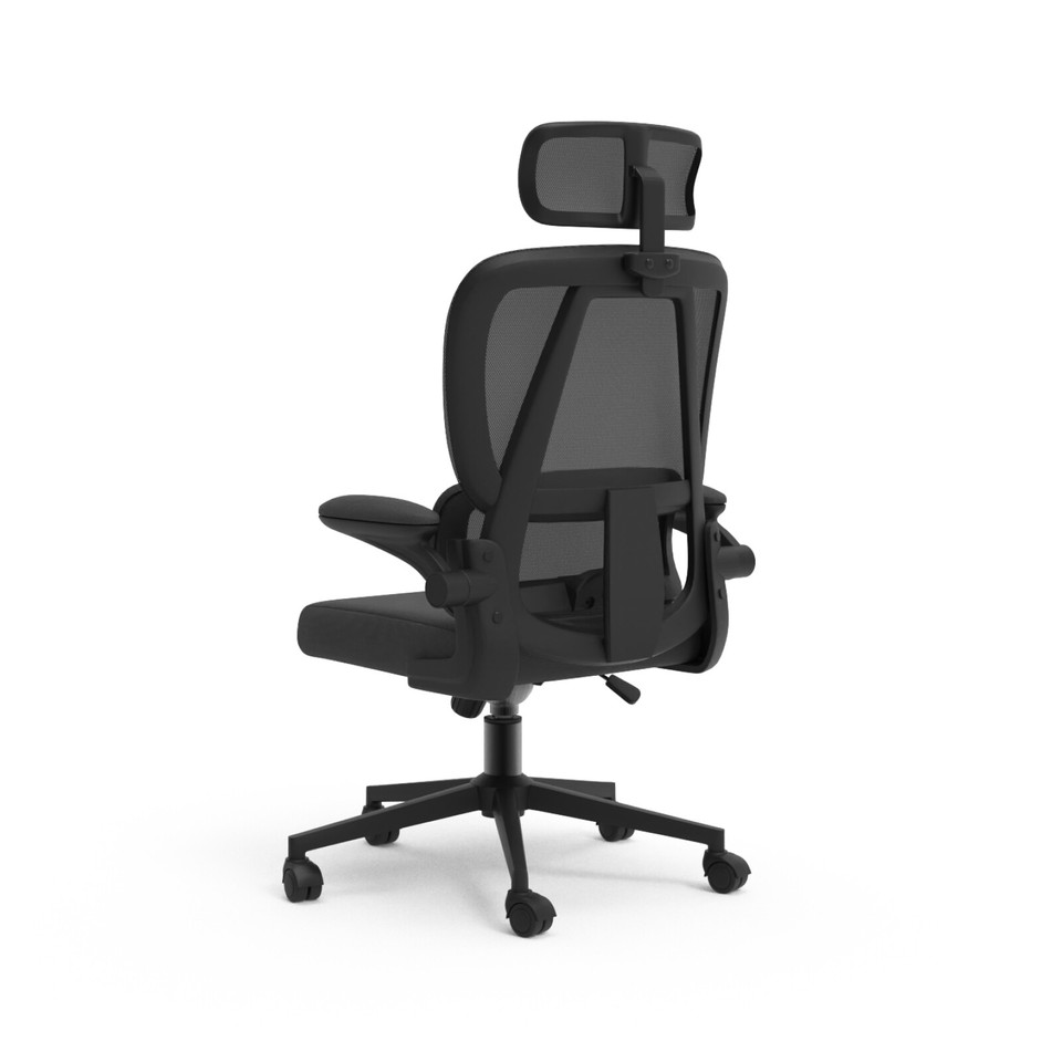 FOH Ergonomic Mesh Office Chair with rmrest and Headrest, High Back ...