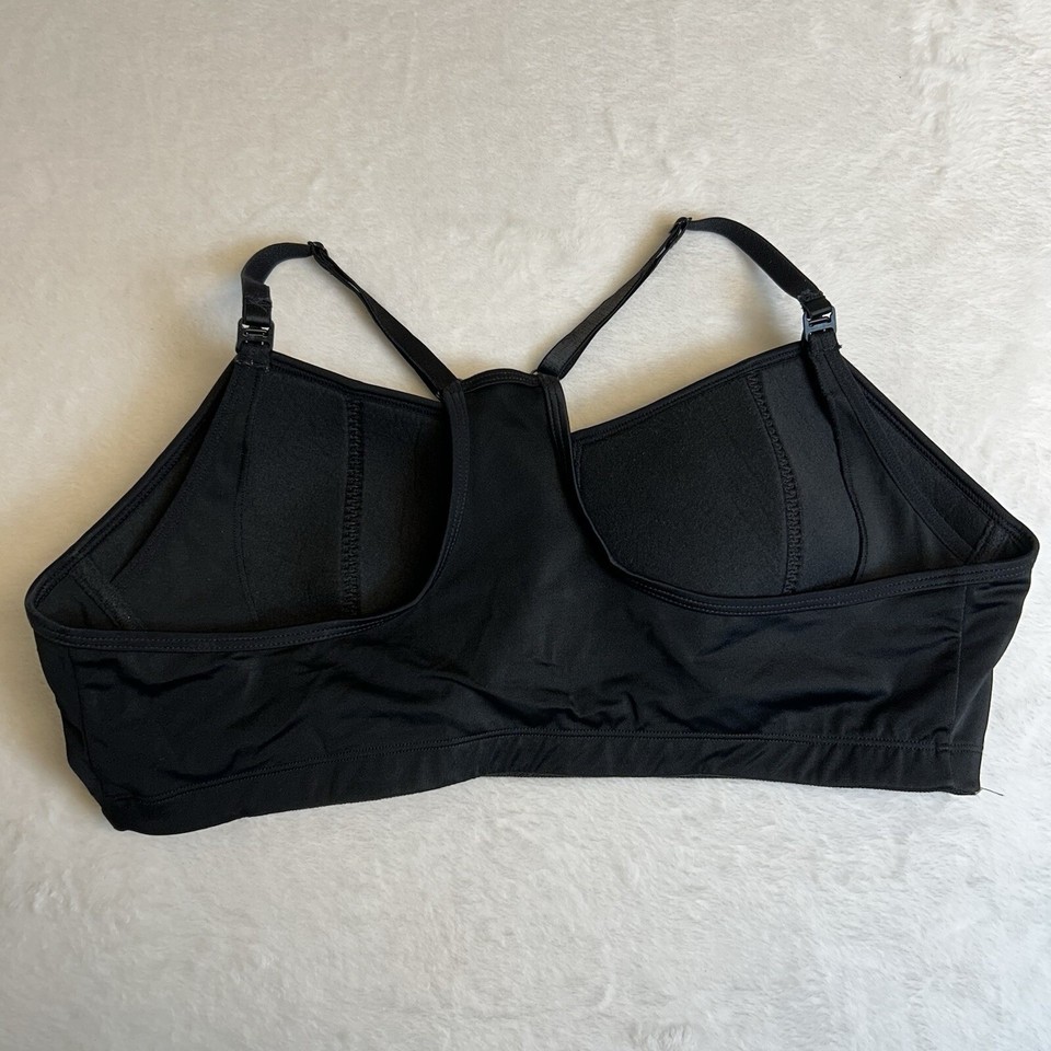 Motherhood Maternity Women's Racerback Clip Down Nursing Bra Black Size ...