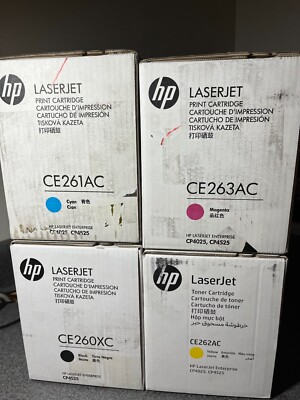 Genuine HP 648A Toner Set CE260XC CE261AC CE262AC CE263AC CP4525 *NEW ...