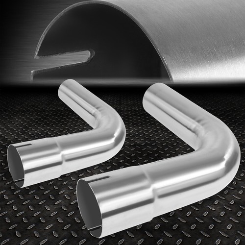 2Pcs 2.5"Inch OD Custom 90 Degree Stainless Steel Mandrel Bend Exhaust ...