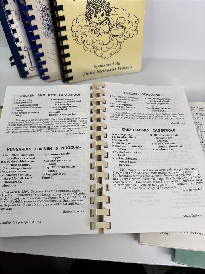 Vintage Church Beach Sea Cookbooks Lot of 8 Spiral Cook book | eBay