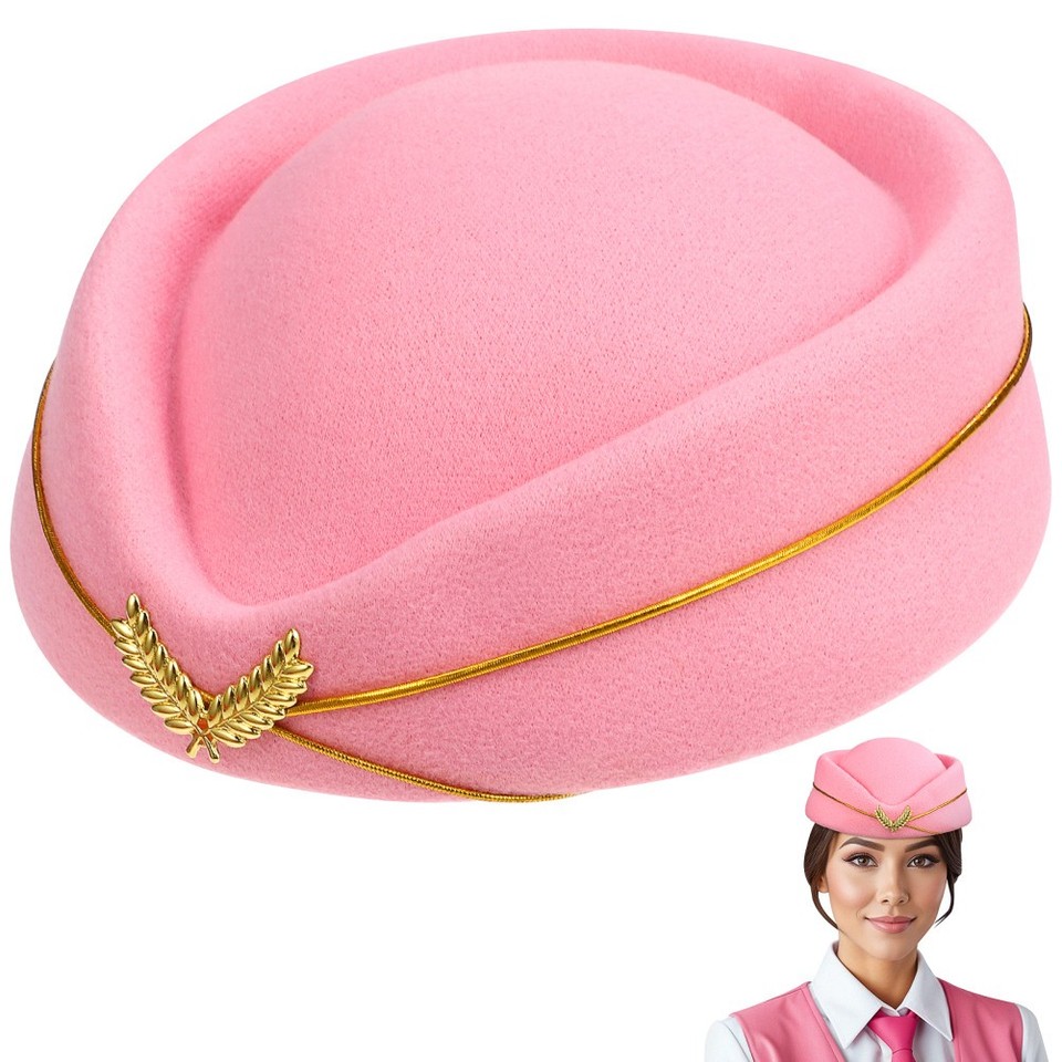 Band Costume Hat Airplane Hostess Hat Uniform for Decor flight ...