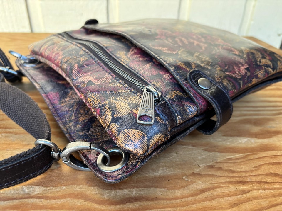 Patricia Nash Francesca women's crossbody floral brocade leather bag | eBay