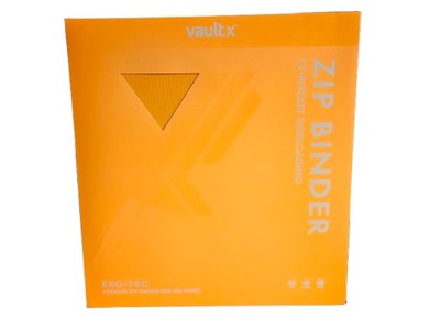 Vault X 12 Pocket Exo-Tec Zip Binder Neon Orange Holds 480 Cards VaultX ...