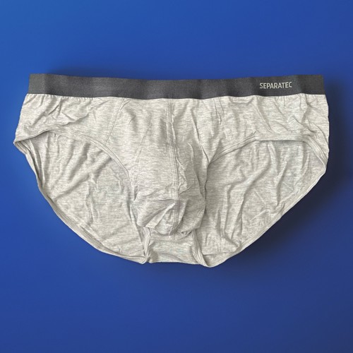 SEPARATEC Men’s Bamboo Rayon/Lycra Brief - Light Gray - XL (36-39 inch ...