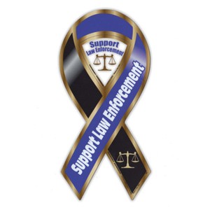 Magnetic Bumper Sticker - Law Enforcement Ribbon Magnet - Cops, Police ...