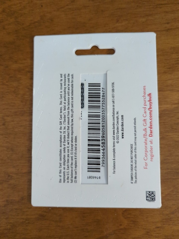 $50.00 Olive Garden Cheddar's Longhorn Steakhouse Gift Card | eBay